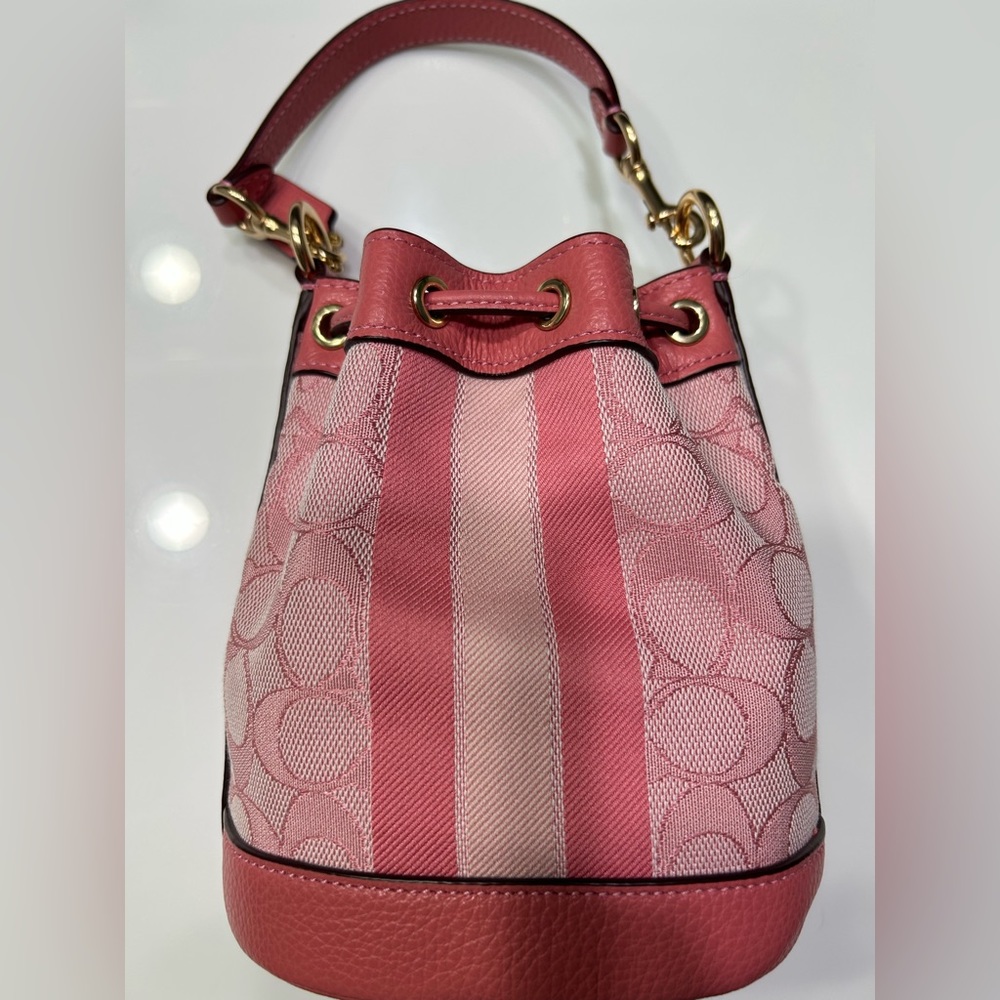 Coach Mini Dempsey Bucket Bag In Signature Jacquard P… - Gem